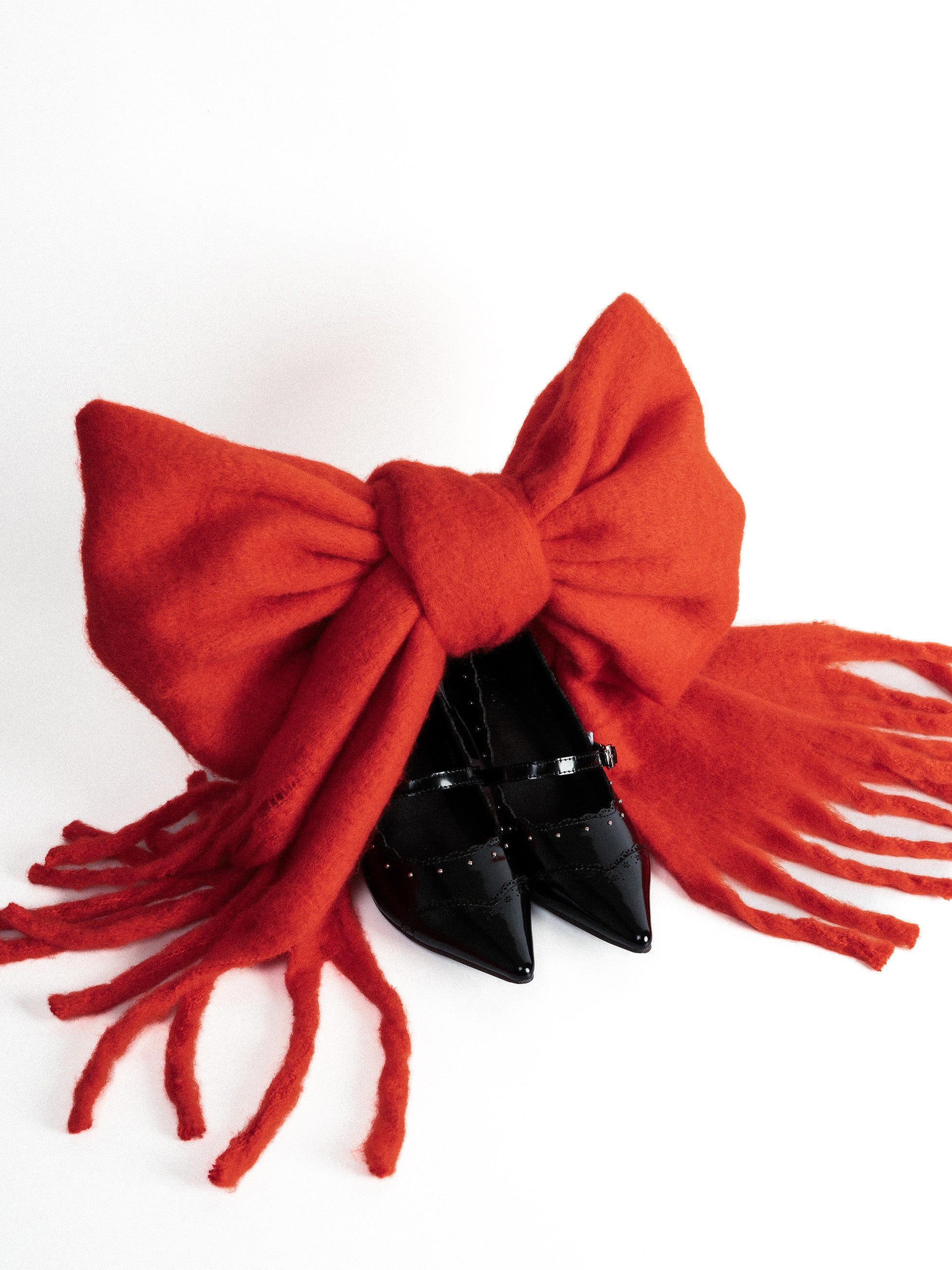 LEATHER LAB - Arina Pointed Toe Laser-cut Studs Strap Heel