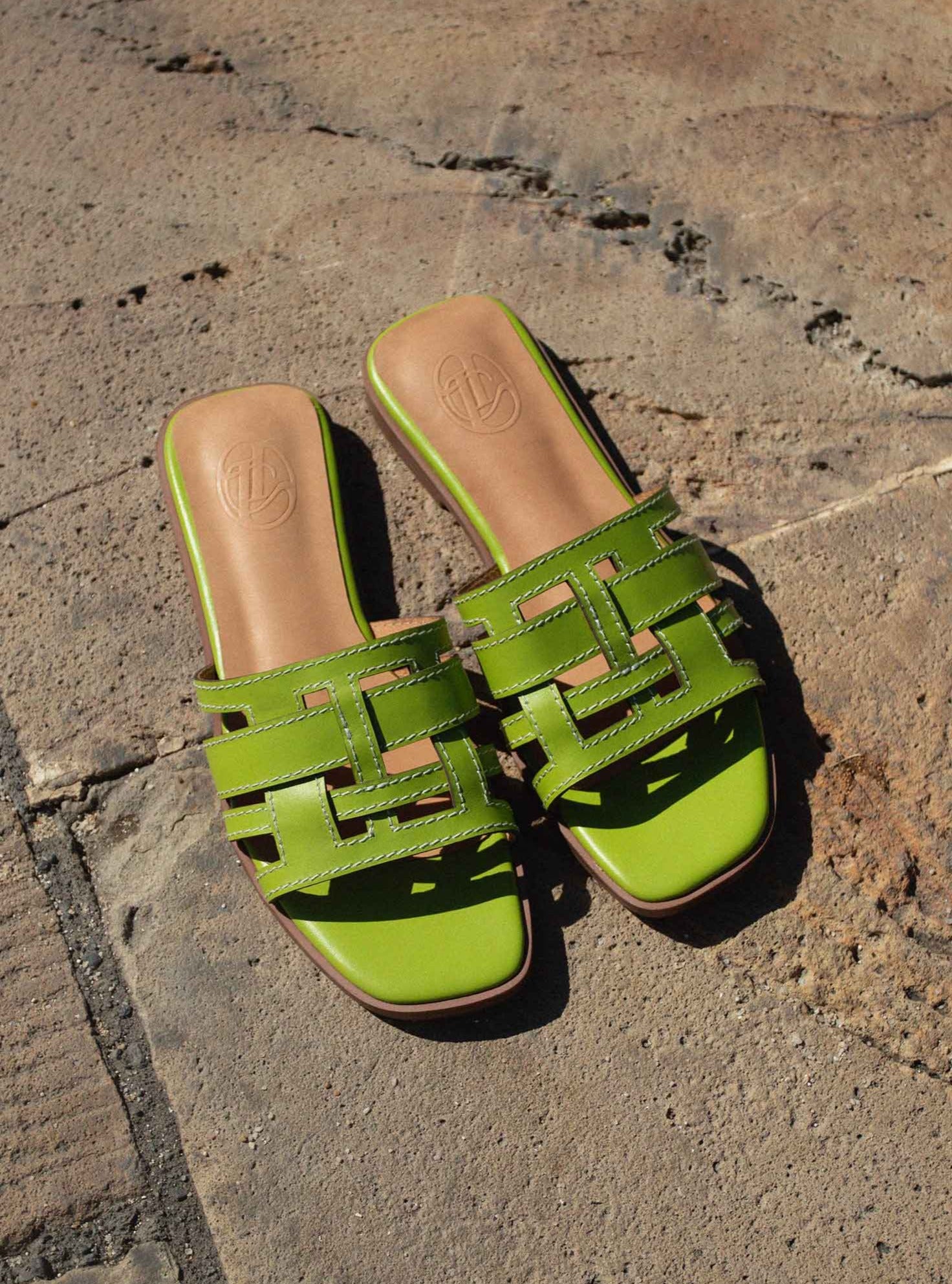 LEATHER LAB - Square-Toe Strappy Sandals